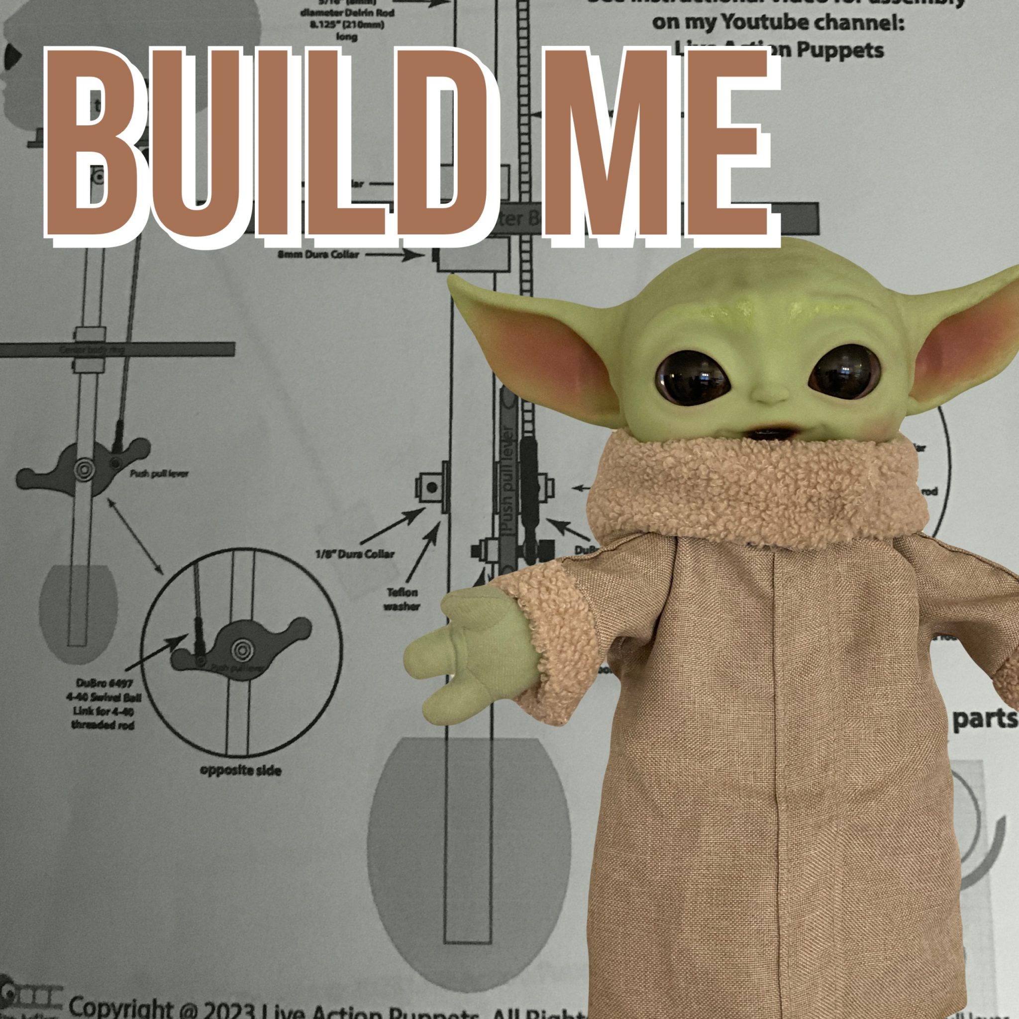 Create a Grogu Mechanical Puppet with Internal Arm Rods - Puppet ...