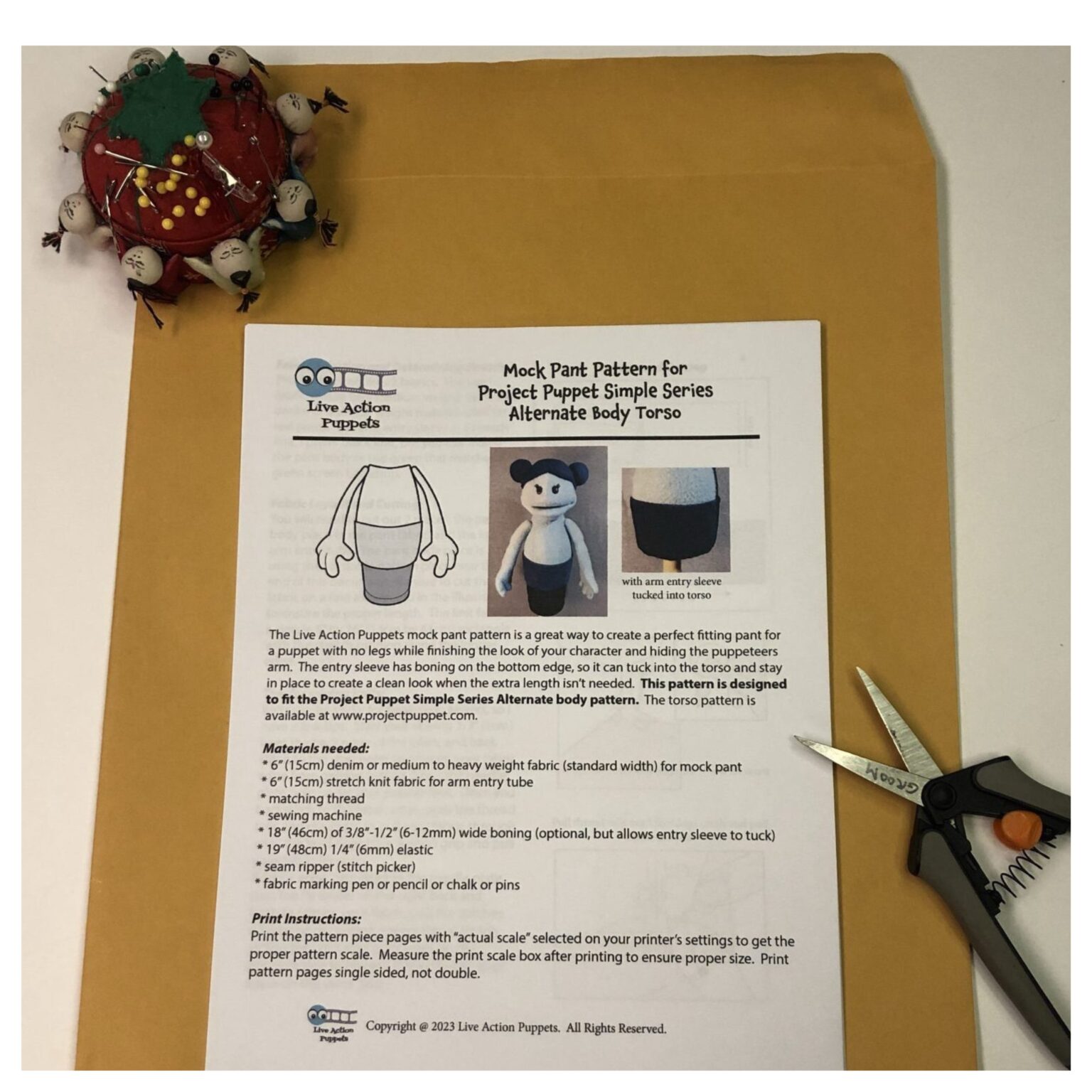 Mock Pant Pattern – Puppet Patterns & Custom Puppets | LA Puppets