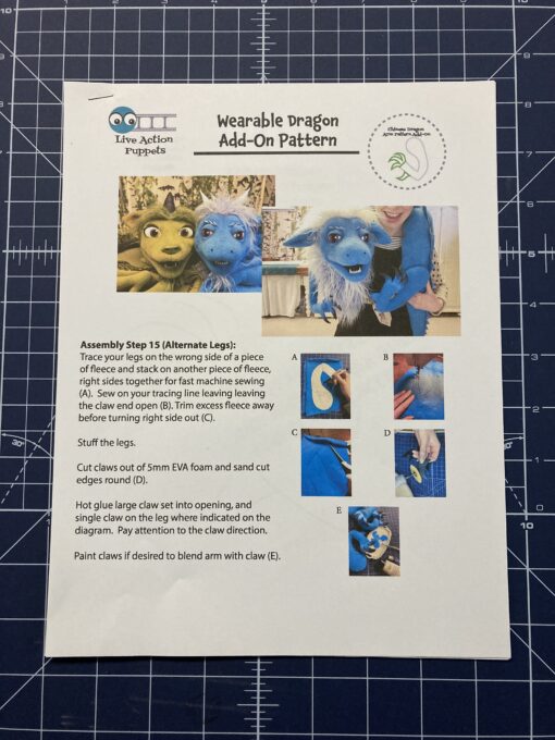 Wearable Dragon Puppet Pattern – Puppet Patterns & Custom Puppets | LA ...