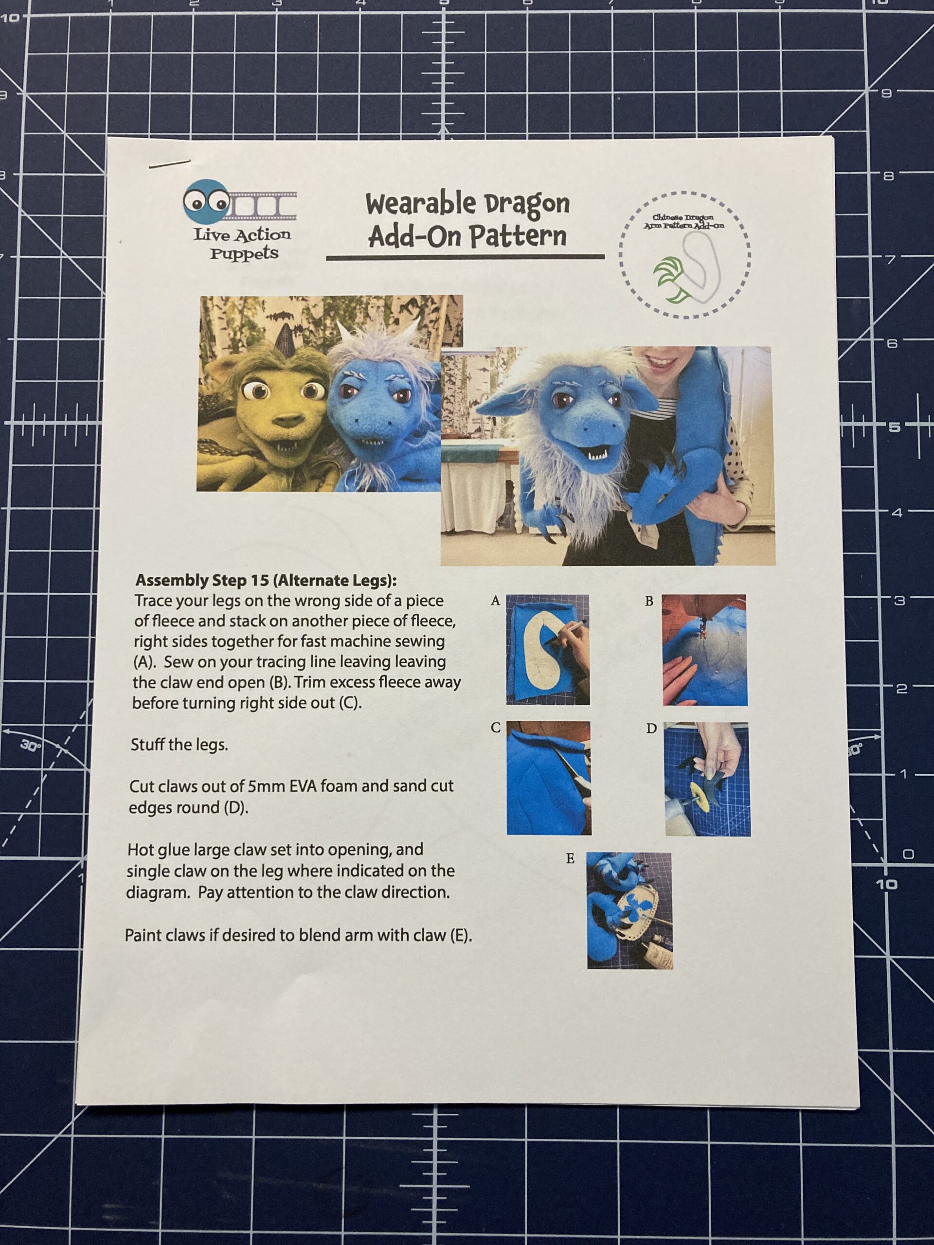 Wearable Dragon Puppet Pattern – Puppet Patterns & Custom Puppets | LA ...