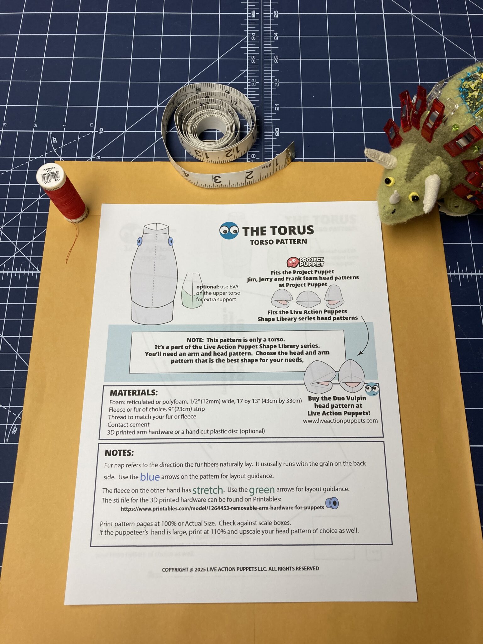 Torus Torso Pattern – Puppet Patterns & Custom Puppets | LA Puppets