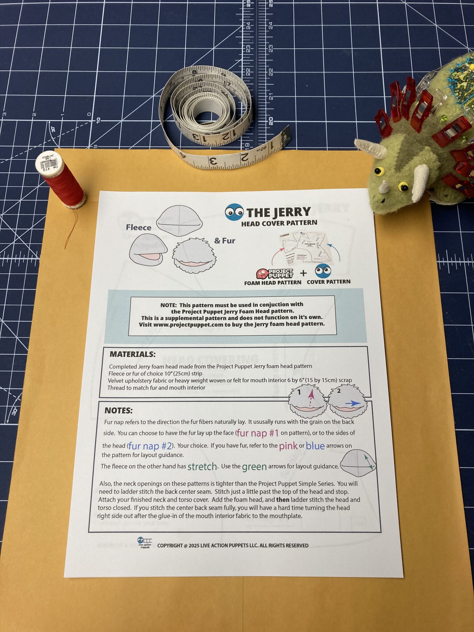 The Jerry Head Cover Pattern – Puppet Patterns & Custom Puppets | LA ...