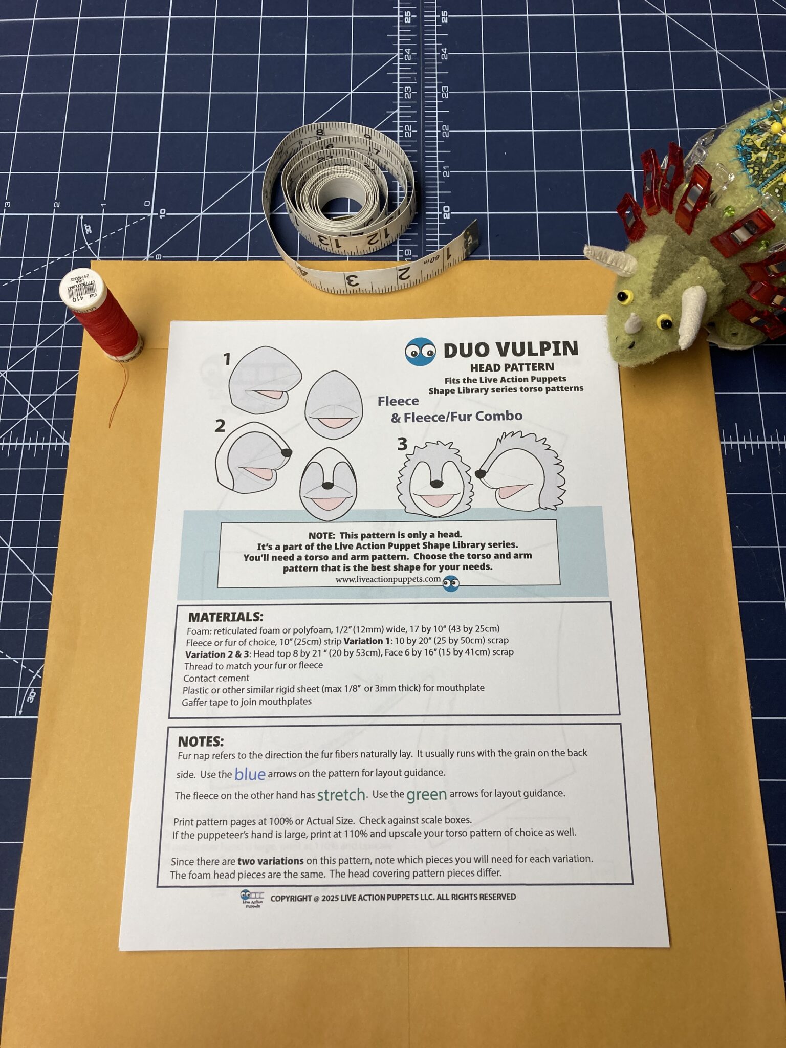 Duo Vulpin Head Pattern – Puppet Patterns & Custom Puppets | LA Puppets