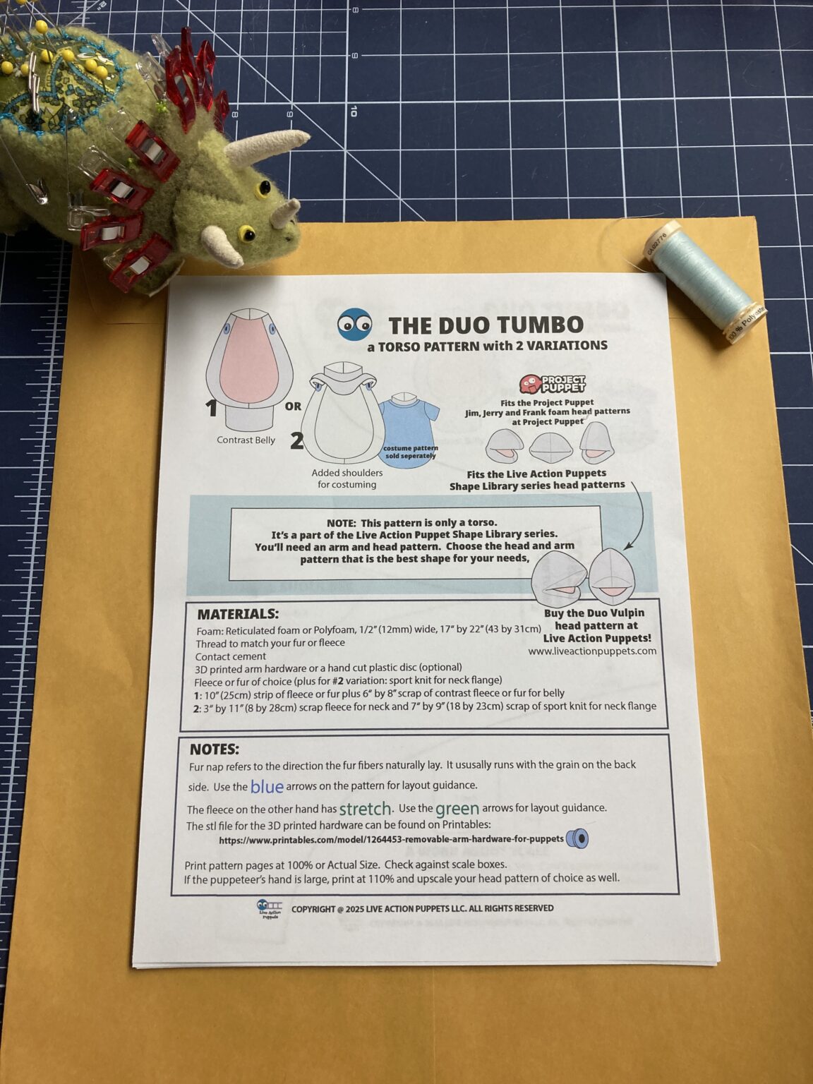 Duo Tumbo Torso Pattern – Puppet Patterns & Custom Puppets | LA Puppets